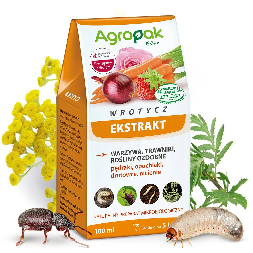 Ekstrakt z wrotyczu na opuchlaki, pędraki, drutowce i nicienie do ...
